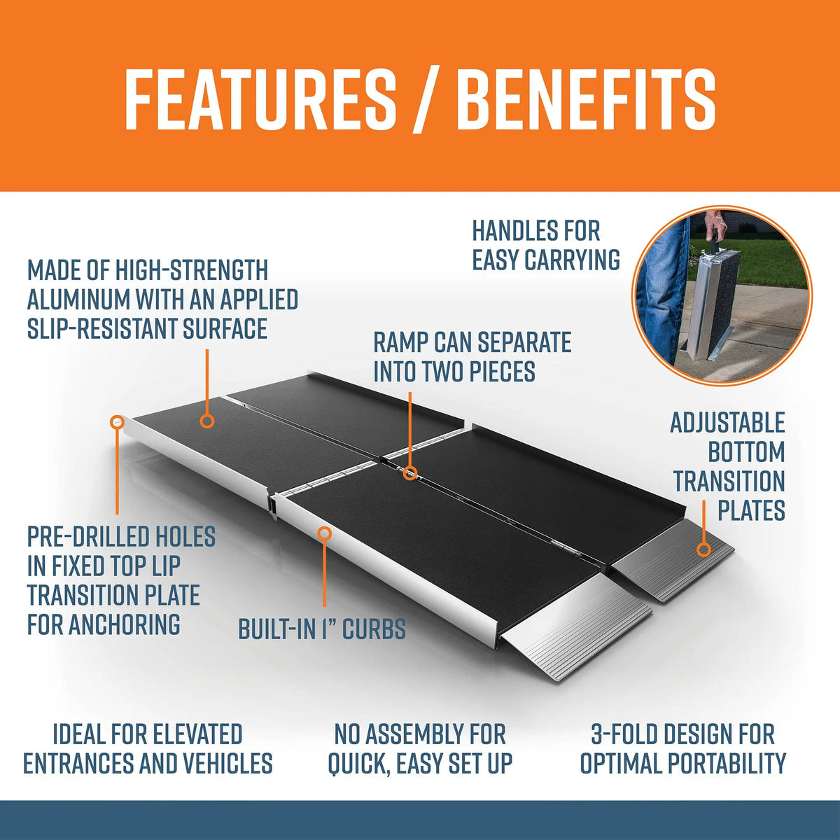 EZ-ACCESS® SUITCASE® TRIFOLD® AS Ramp (6 Foot) – Ramp Pros